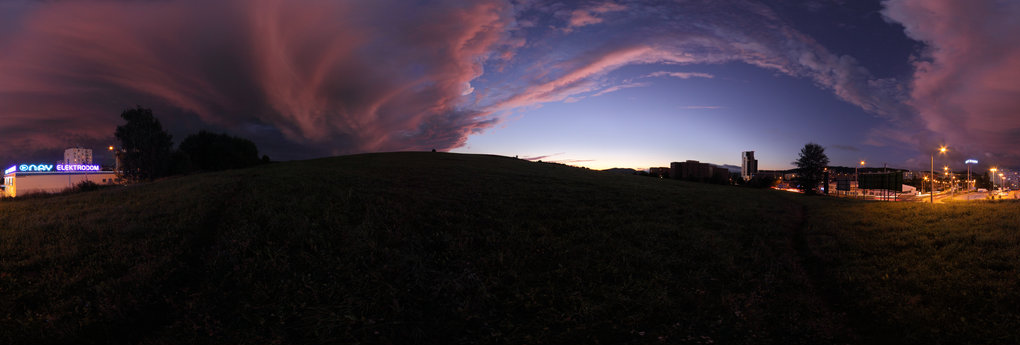 Obloha po západe slnka - Vlčince Žilina 360 Panorama | 360Cities