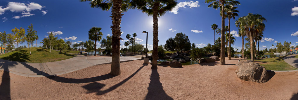 2011 05 10 Freestone Park With Palm Trees Gilbert Arizona Usa Panorama ...